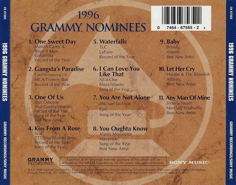 Grammy Nominees Grammy Nominees 1996 compilation 1996 Maniadb Grammy Nominees Grammy Nominees 1996 compilation 1996 Maniadb